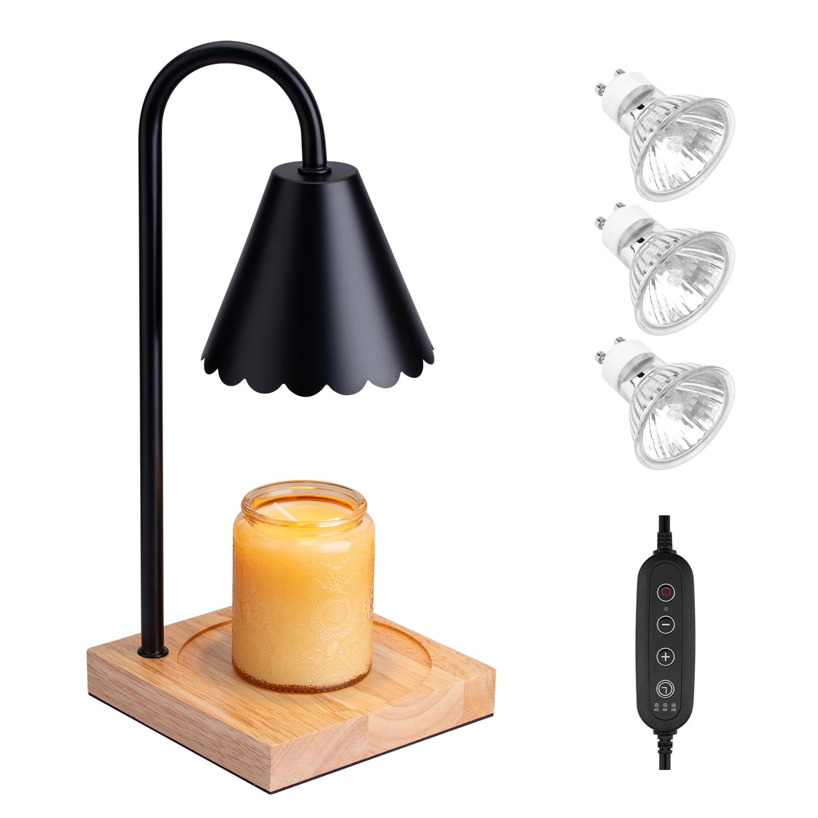 Abisailov Electric Candle Warmer Lamp with Timer, Candle Lamp Warmer for Jar Candles, Dimmable Lamp Candle Warmer Light, Aesthetic Candle Warming Lamp, Modern Candel Warmer