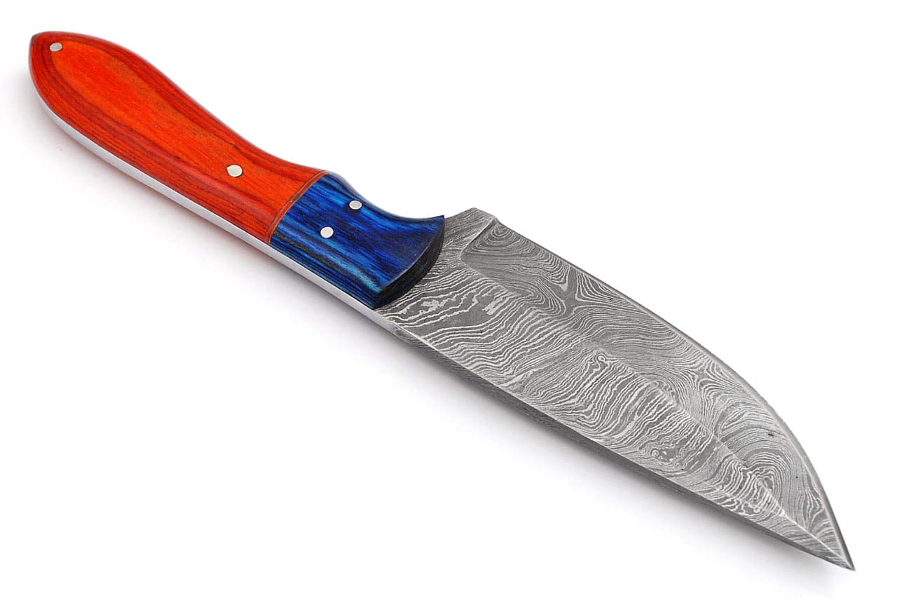 AishaTech Custom Hand Made Hunting Hunting Knife Diamond Wood Handle AT-2742