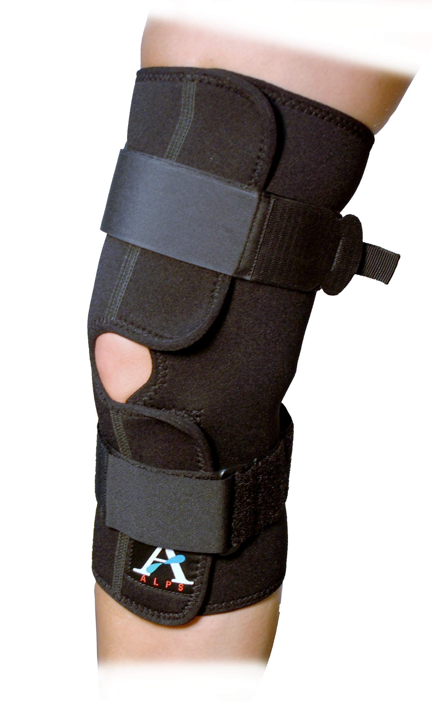 ALPS Knee Brace, Prevent or Reduce Severity of Knee Injury, Soft and Breathable, Wrap-Around with Reinforced Seams, Medium Size