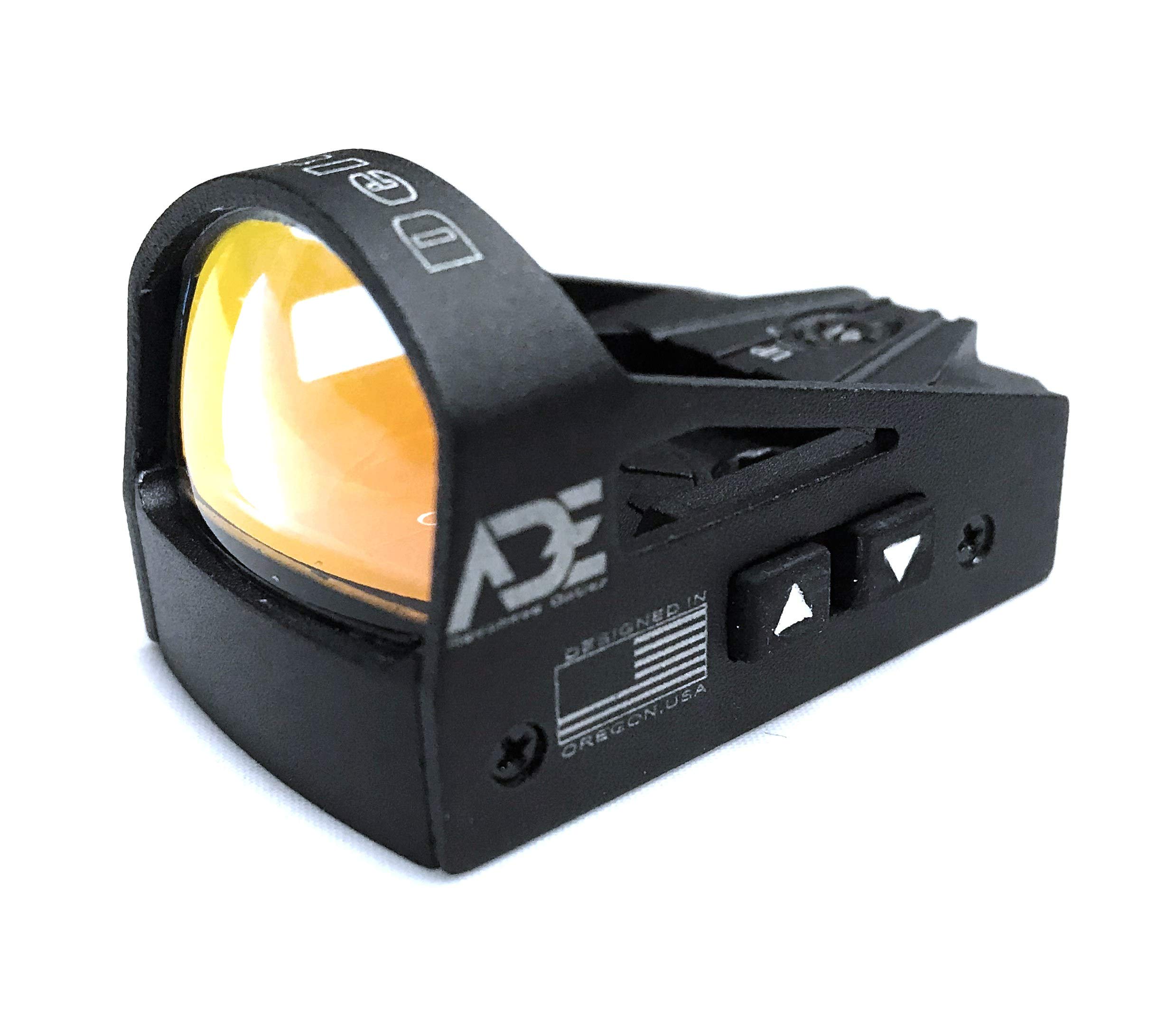 ADE Delta RD3-012 Red Dot + Rear Sight Optic Mounting Plate/Adapter for All Glock (Non-MOS) Standard Models and Taurus G3C