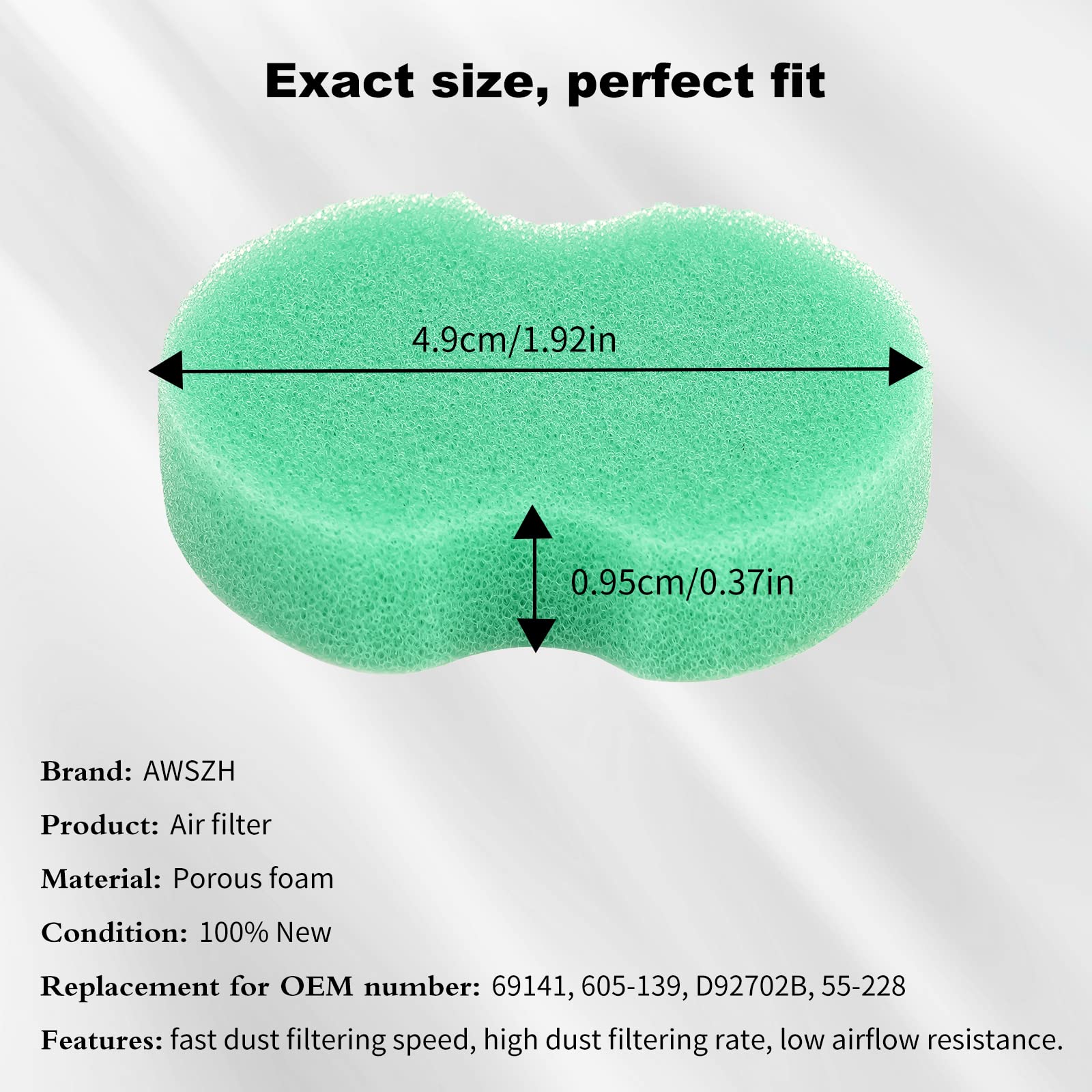 AWSZH Air Filter 69141 Compatible with D92702B Homelite XL-2 Chainsaws for XL 2 Super 2 XL Homelite XL and Super 2 Decomposition Filter (1 PC)