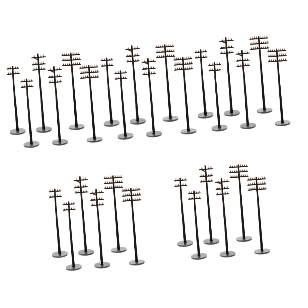 Asakkura 30 pcs for Train Railroad Early Telegraph Telephone Scenery Educational Traffic Layout Railways Diorama Architecture DIY Model Models Scene Adorns Miniature Decoration Accessories