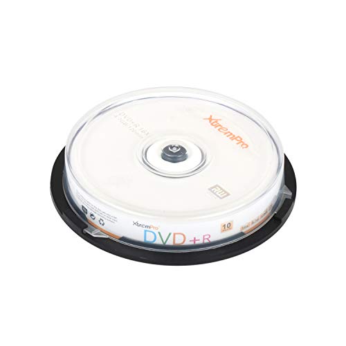 XtremPro DVD+R 16 X 4.7GB 120min Recordable DVD 10 Pack Blank Discs in Spindle - 11023