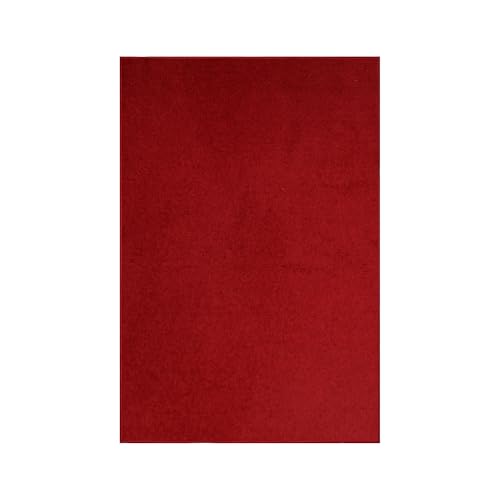 Bright House Solid Color Custom Size Runner Area Rugs Red - 2' x 3' Rectangle, Indoor, Stain Resistant, Perfect for Living Room, Bedroom, Dining Room, Entryway, Pet & Kids Friendly Rug, Wedding