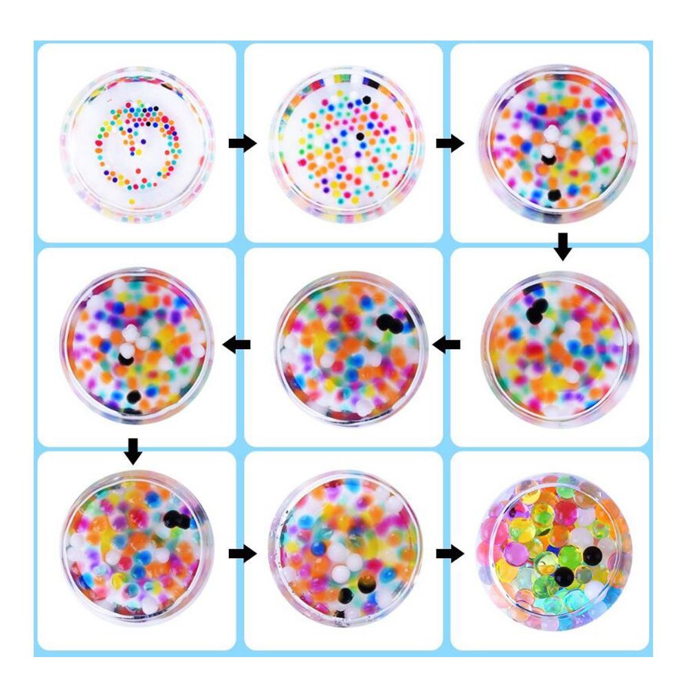 AINOLWAY Water Gel Bead Vase Fillers Beads (25000pcs) Water Pearls for Vases, Wedding Centerpiece, Water Table Activities,14years+ (Blue)
