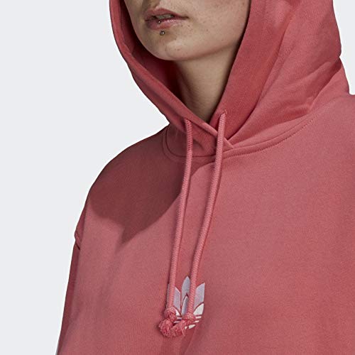 adidas 3-D Trefoil Oversized Hoodie Hazy Rose XS