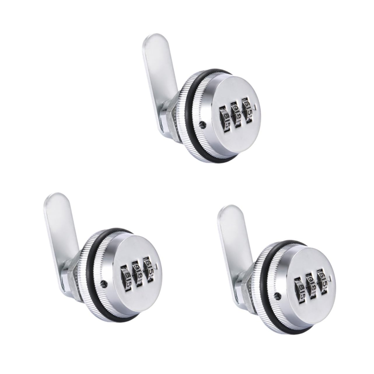 Angoily 3pcs Password Mailbox with Lock Security Keyless Cylinder Lock Mailbox Cam Lock Mailbox Numbers 3-dial Code Camlock Combination Cabinet Lock Number Lock Cupboard Mechanical
