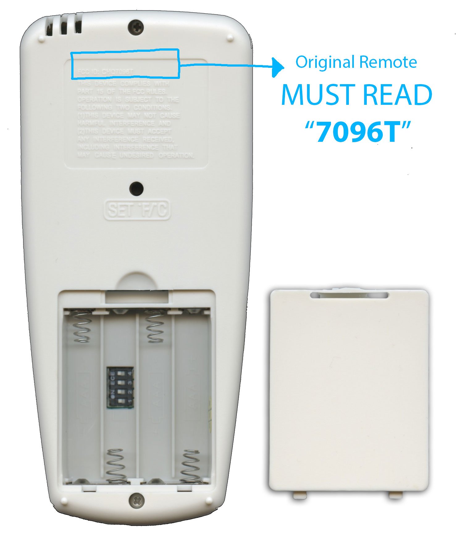 Anderic Replacement for Hampton Bay CHQ7096T with Fan Timer Key Thermostatic Remote Control for Hampton Bay Ceiling Fans (FCC ID: CHQ7096T, UC7096T, CHQ8BF7096T, CHQ8BT7096T) - Ivory - RR7096T