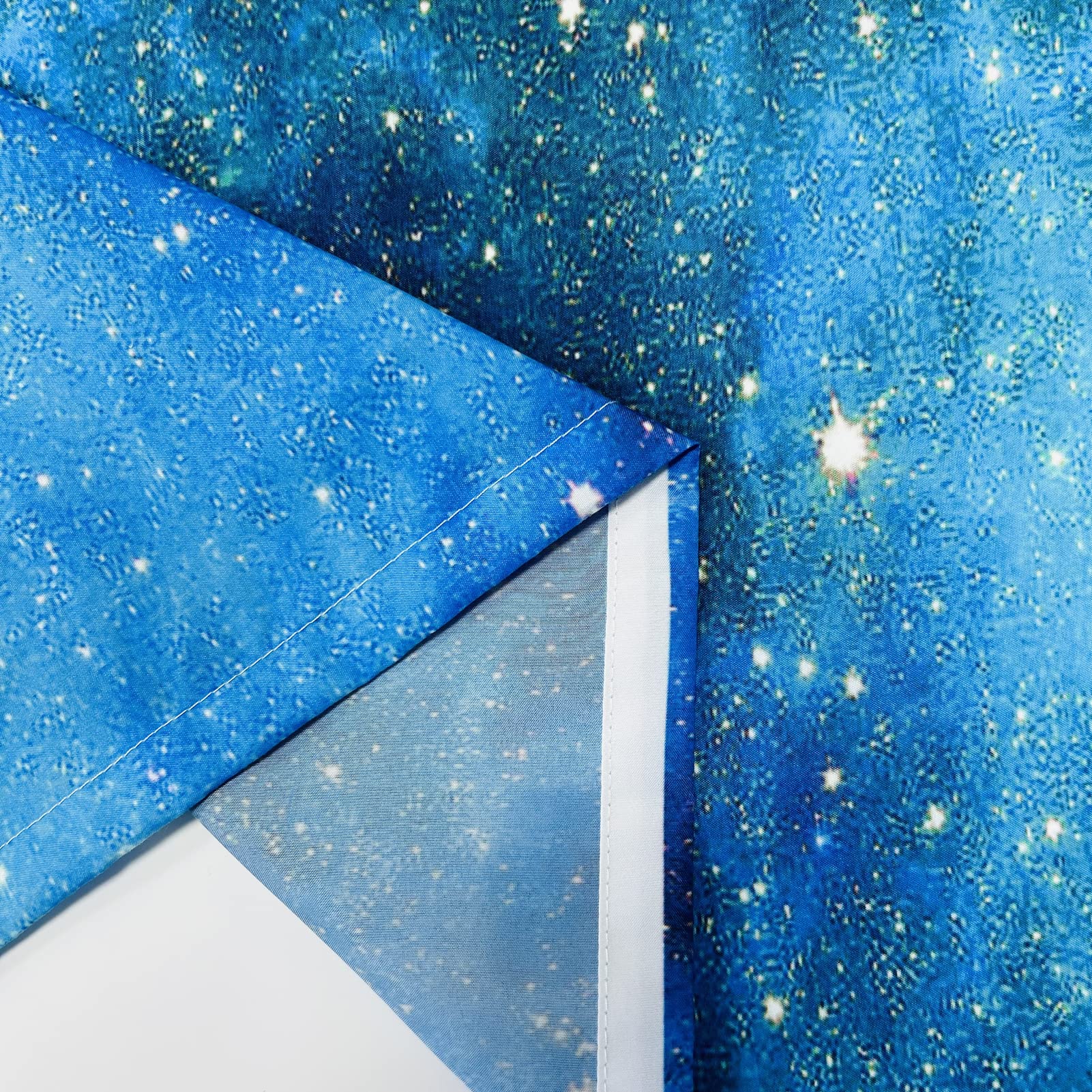 ANHOPE Galaxy Curtains Soft Lightweight Microfiber Window Drapes with Outer Space Nebula Stars Universe Planet Print Pattern Rod Pocket Curtains for Kids Boys Bedroom Living Room 2 Panels 42 x 63 Inch