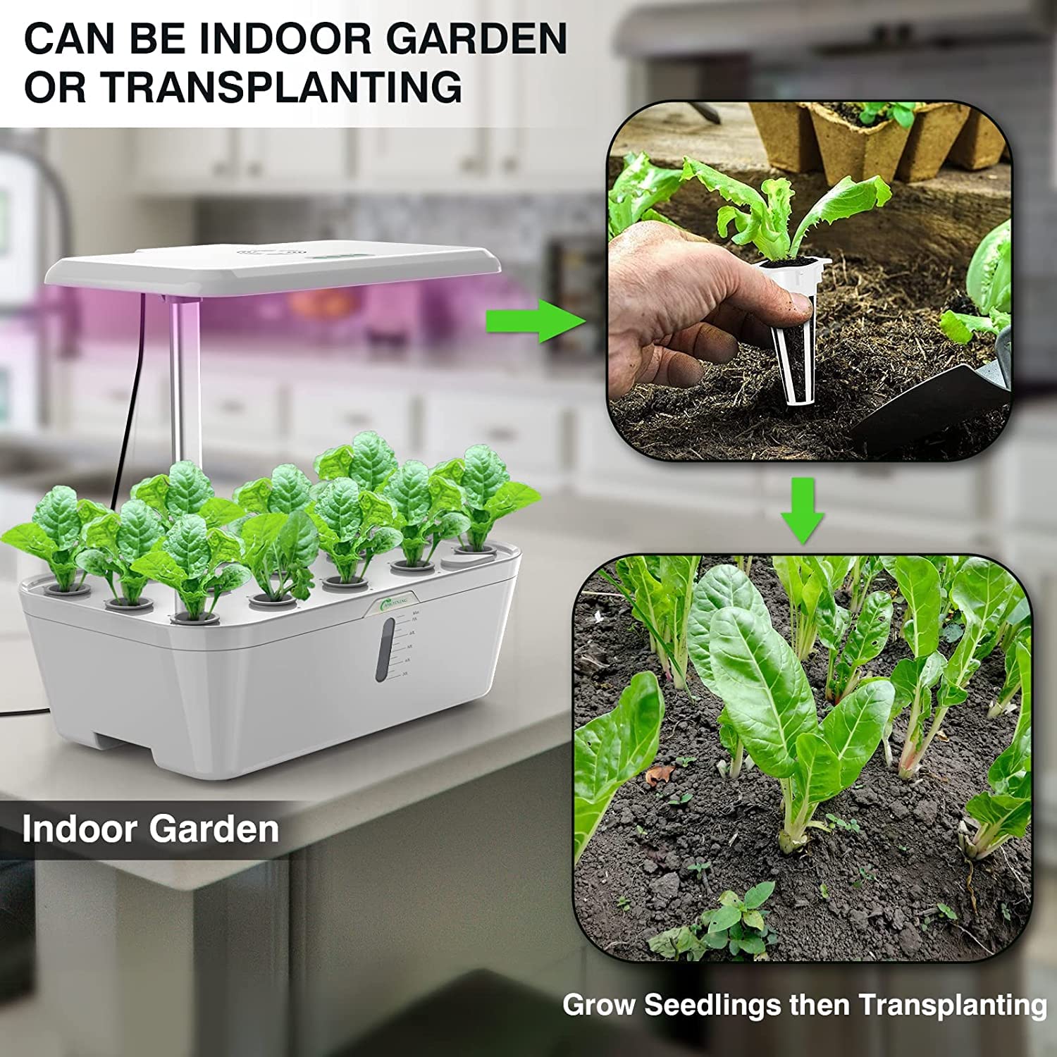 AMORNING YDB-AM2101 Hydroponics Growing System, White