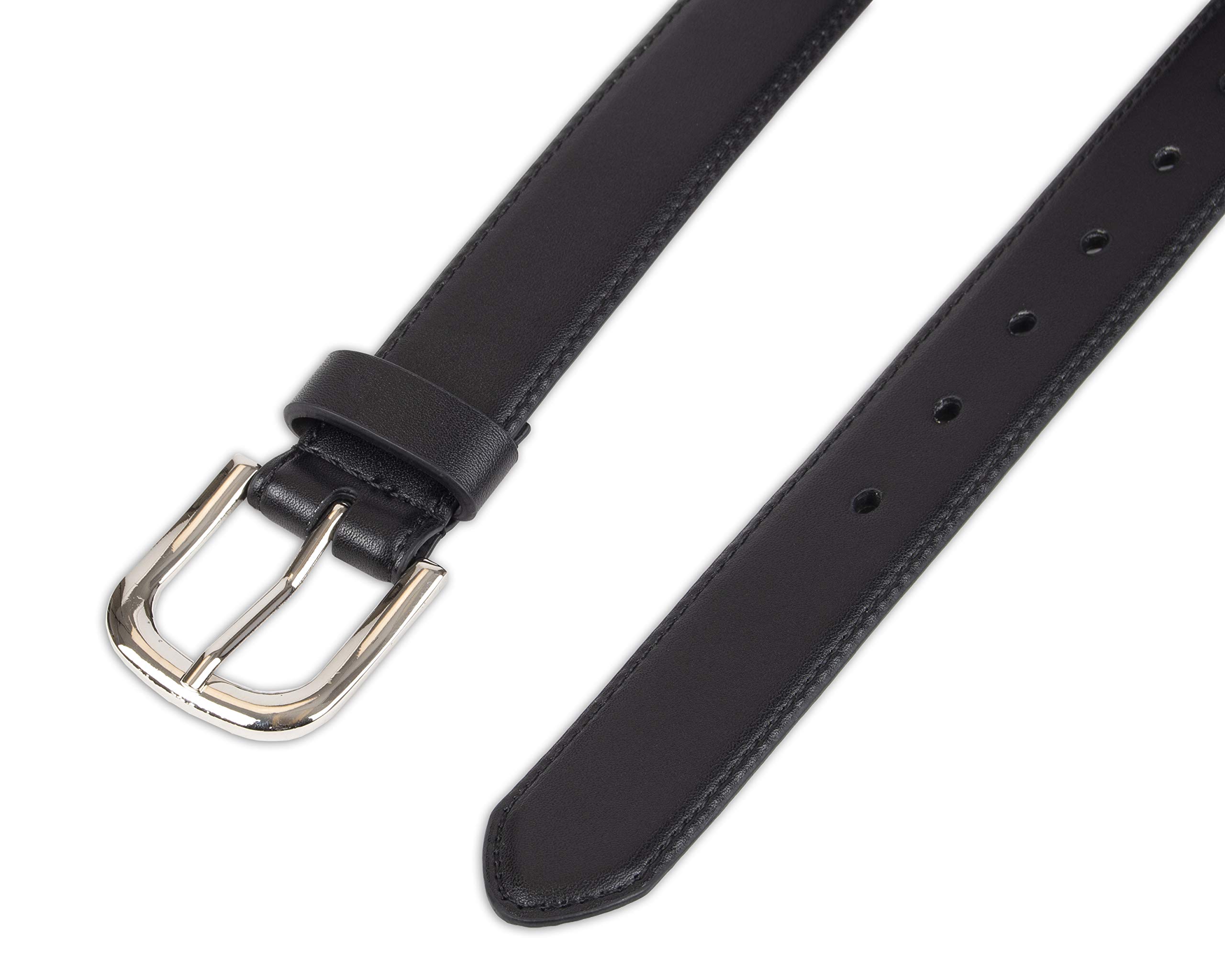 Amazon Essentials Women's Casual Skinny Jean Belt with Single Prong Buckle (Available in Plus Size), Black, Medium