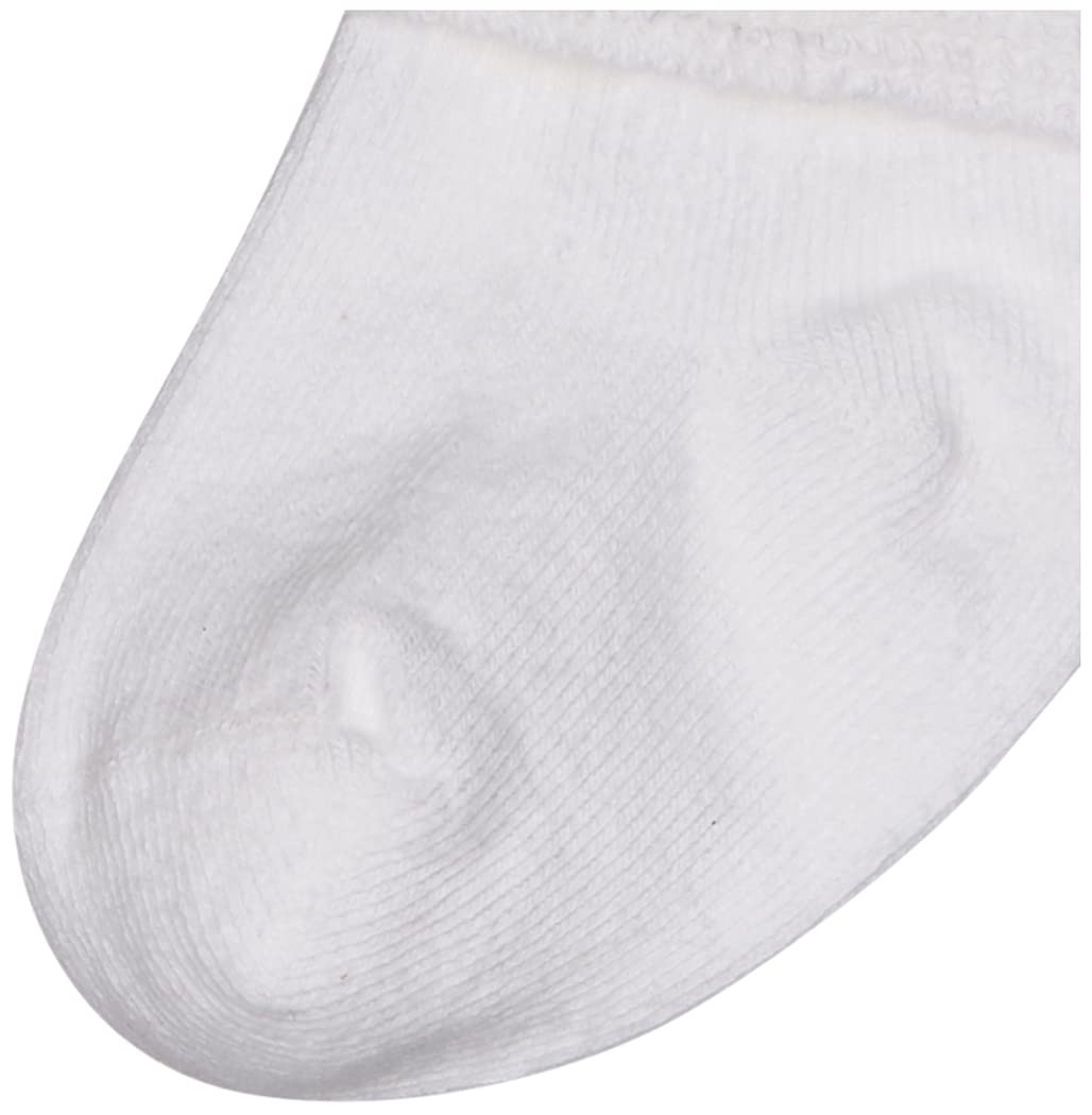 Jefferies Socks baby boys Newborn Turn Cuff Bootie 6 Pair Pack infant and toddler socks, White, Newborn US