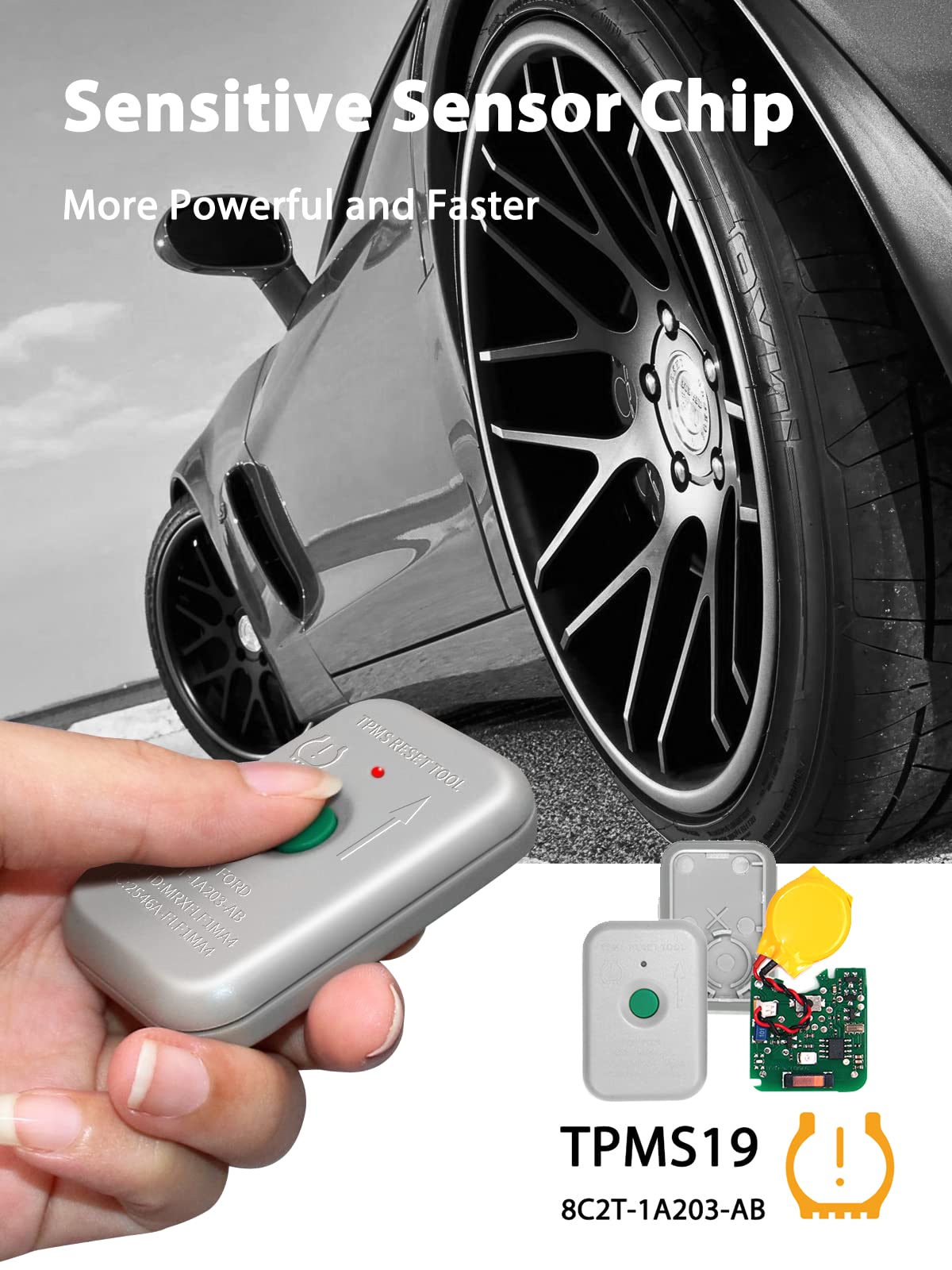Arozk TPMS Reset Tool Tire Pressure Monitor Sensor Program Train Tool Replacement for F150 Cars Escape Focus Mustang Expedition Explorer Lincoln Navigator Mercury Monterey Mariner Replace TPMS19