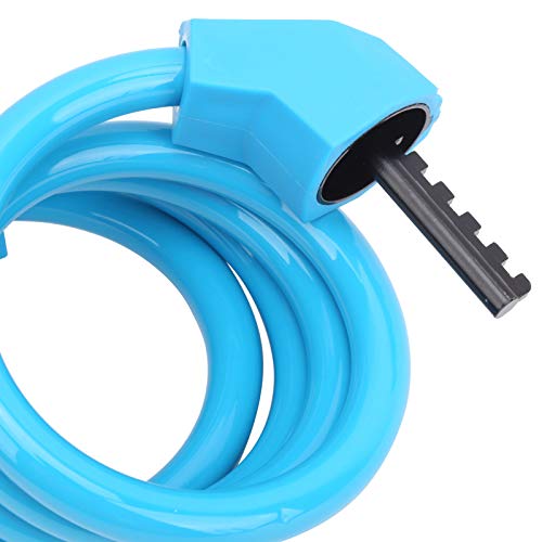 Aoutecen Bicycle Security Cable, Bike Cable Lock Rustproof High Strength Steel for Cycling(Blue)