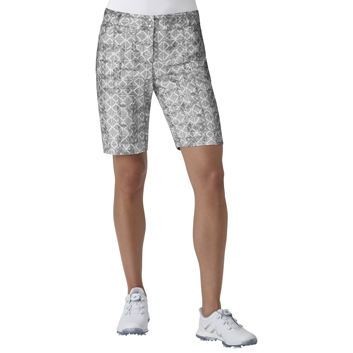 adidas Women's Essentials Printed Bermuda Short, Black, Size 0