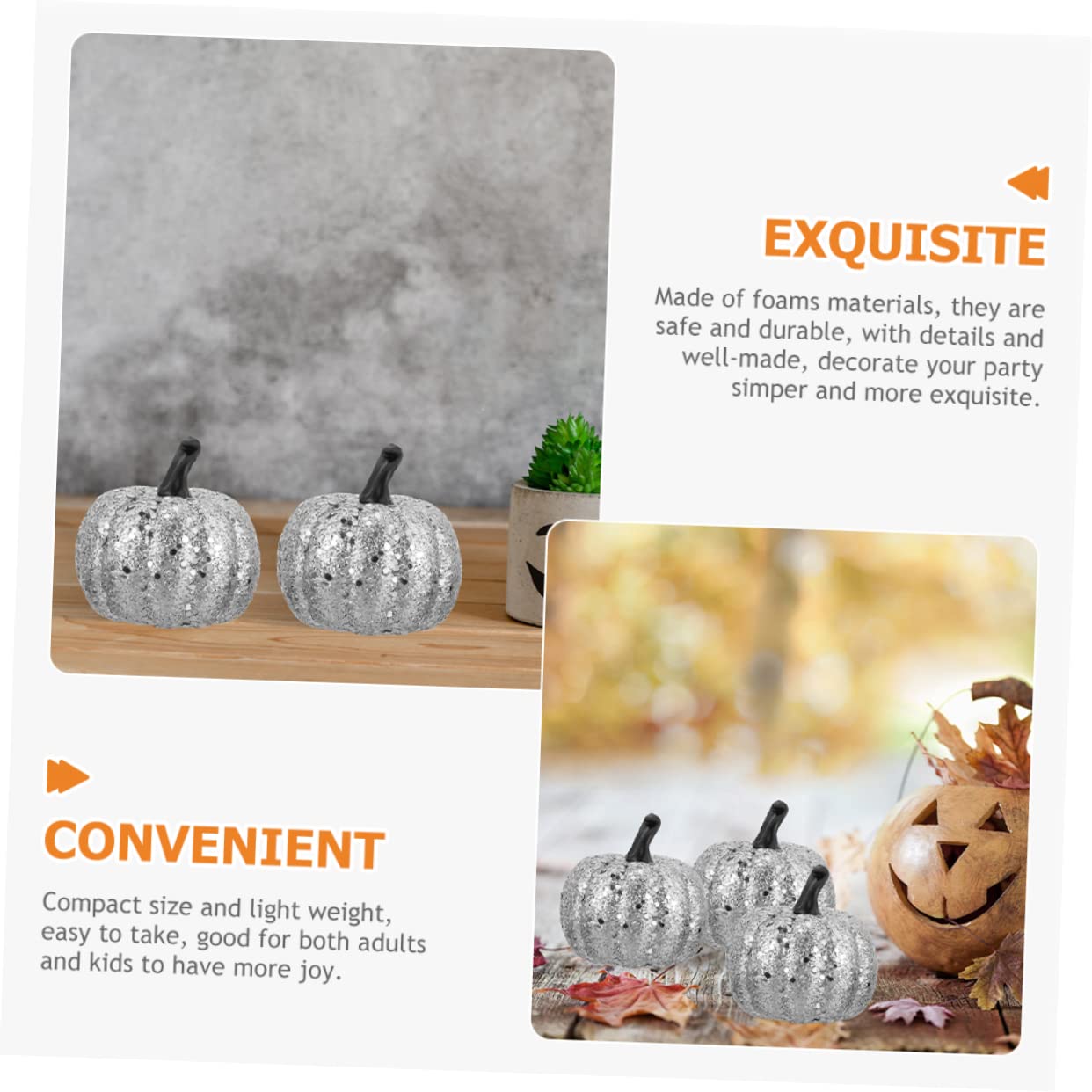 ABOOFAN 30 Pcs Foam Pumpkin Mini Pumpkins for Decorating Small Pumpkin Decor Artificial Pumpkins for Table Decor Artificial Pumpkins Bulk Fake Pumpkins Harvest Pumpkins Model Dining Table
