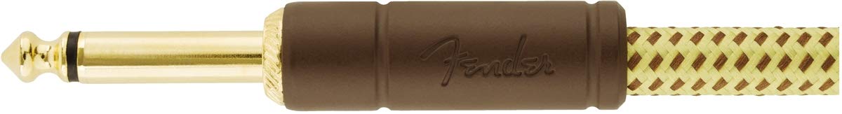 Fender Deluxe Series Instrument Cables, Straight/Angle, Black Tweed and Tweed, 15ft