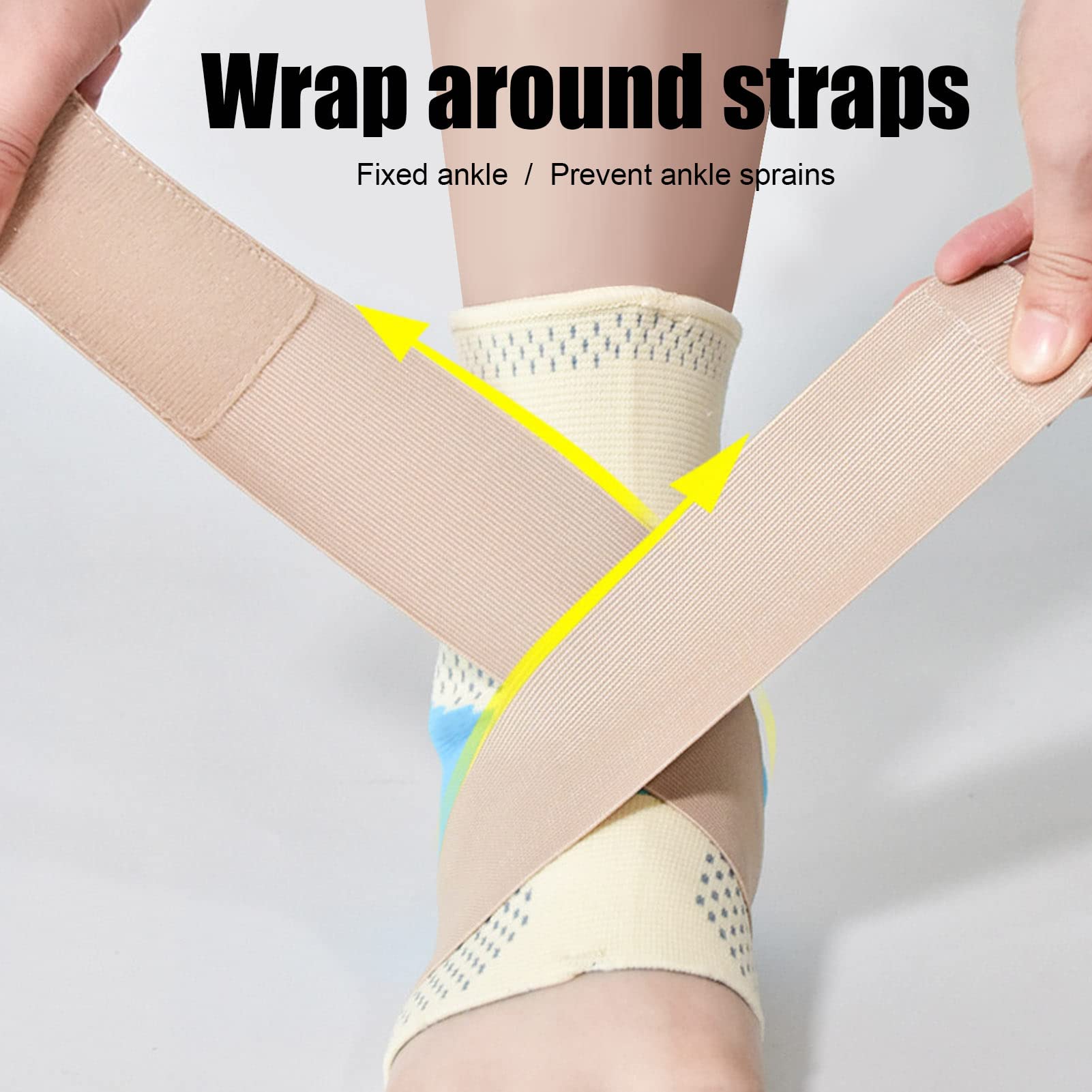 Ankle Brace, Breathable Stretchy Ankle Compression Sleeve for Sports Injury Recovery