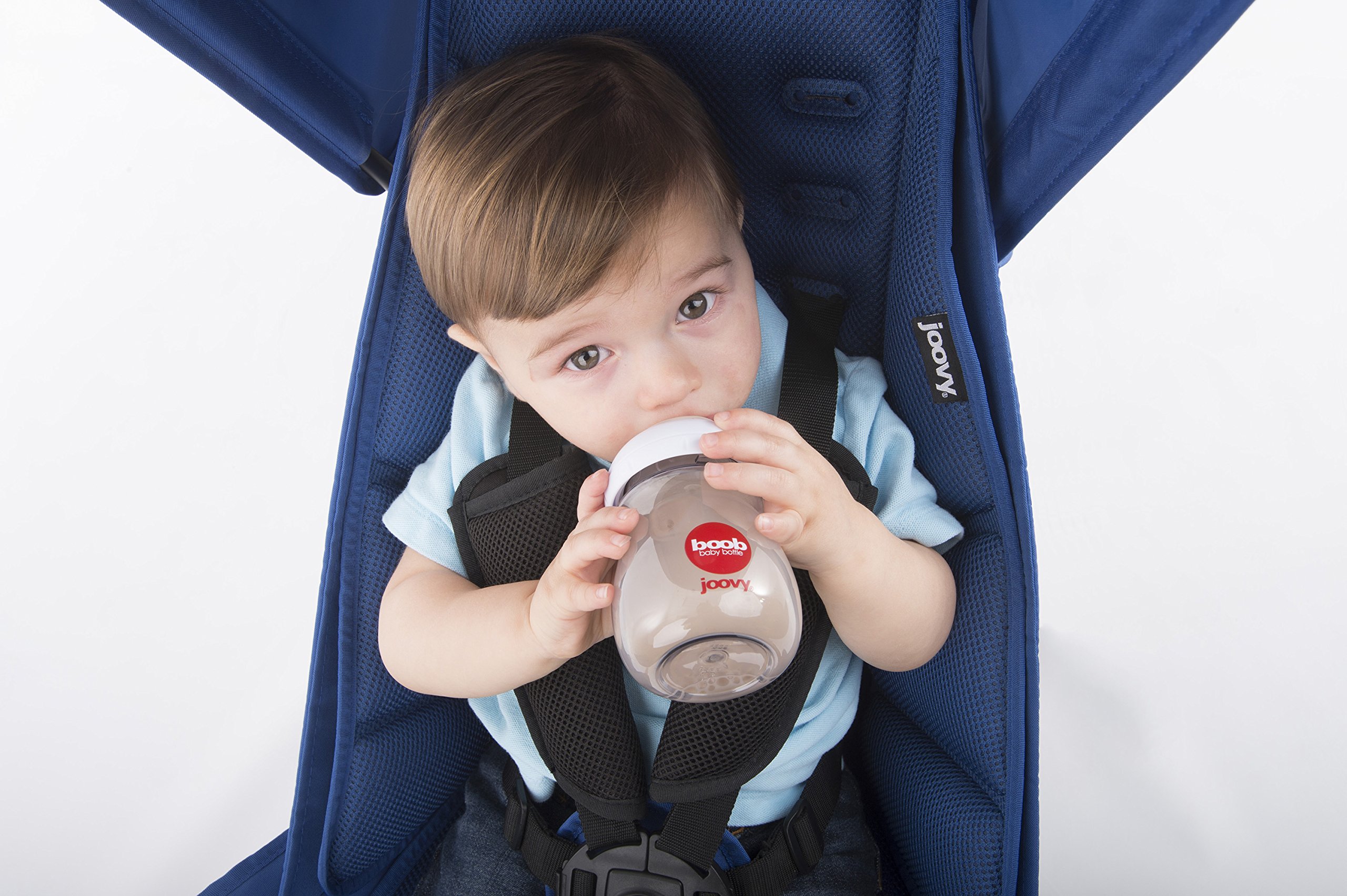 Joovy Boob Baby Bottles Made from Durable, Medical-Grade PPSU with CleanFlow Vent Technology to Prevent Nipple Collapse, Negative Pressure, and Colic Symptoms (5oz)