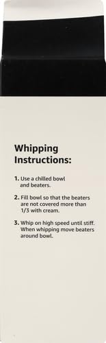 Amazon Fresh, Heavy Whipping Cream, Ultra-Pasteurized, Kosher, One Quart, 32 Fl Oz (Previously Happy Belly, Packaging May Vary)