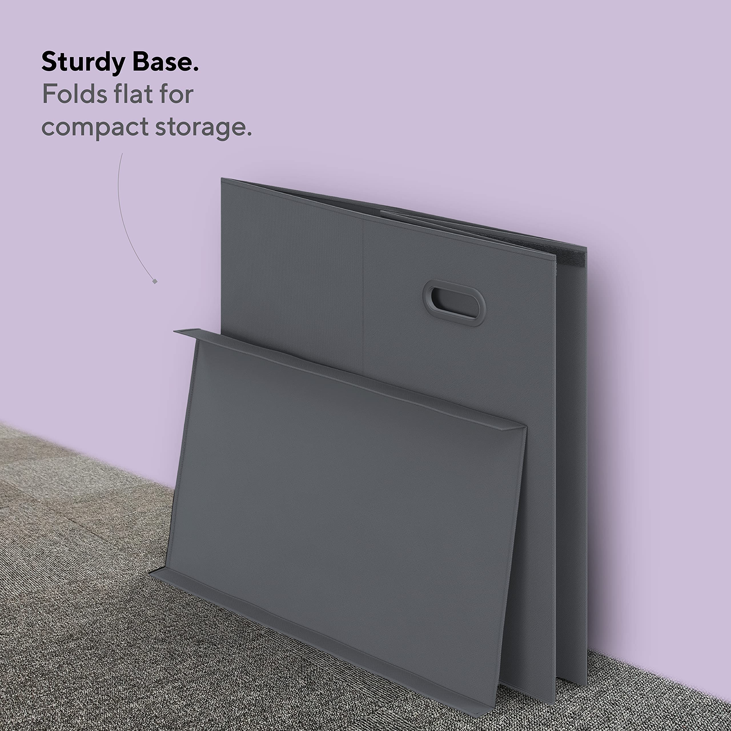 Double Laundry Hamper with Lid and Removable laundry Bags, Dirty Clothes Hamper - Collapsible Laundry Bin with 2 Compartment for Laundry Room, Bedroom, Bathroom, College Dorm, Oxford Collection, Grey