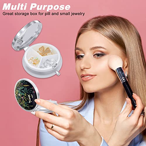 Aiawoxc Pill Case, Cute Travel Pill Box for Purse, Moisture Proof Small Pill Holder, Portable Pocket Pill Organizer Dispenser to Hold Vitamins, Cod Liver Oil, Supplements and Medicine (Dandelion)