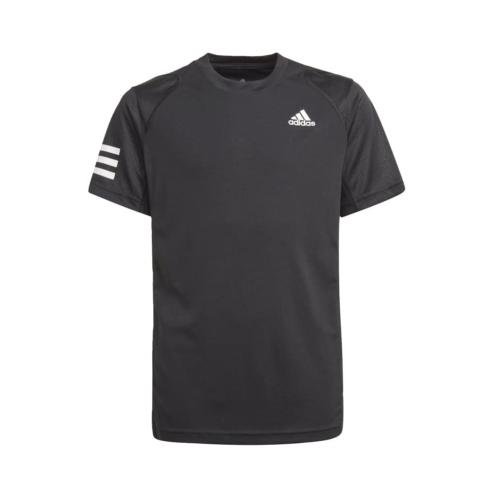 adidas Club Tennis 3-Stripes Tee, Boys//White, Large