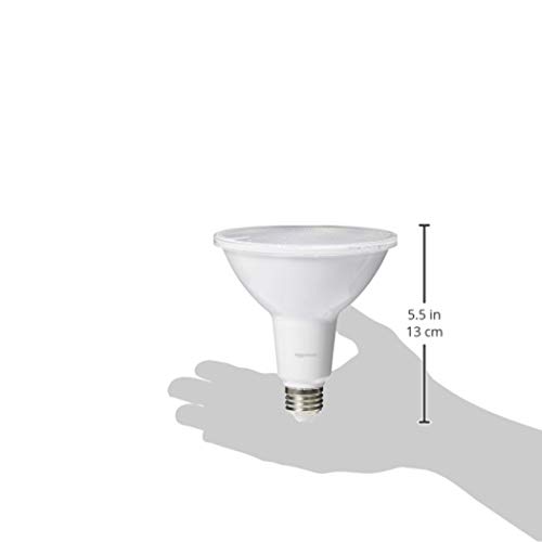 Amazon Basics Commercial Grade 25,000 Hour LED Light Bulb | 120-Watt Equivalent, PAR38, 3000K White, Dimmable, 6-Pack