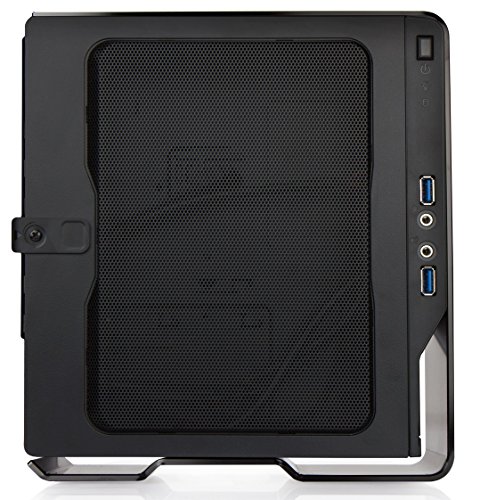 InWin Chopin SECC Mini-ITX Tower Case 150W Power Supply with 4 colors stickers inside, Black Aluminum