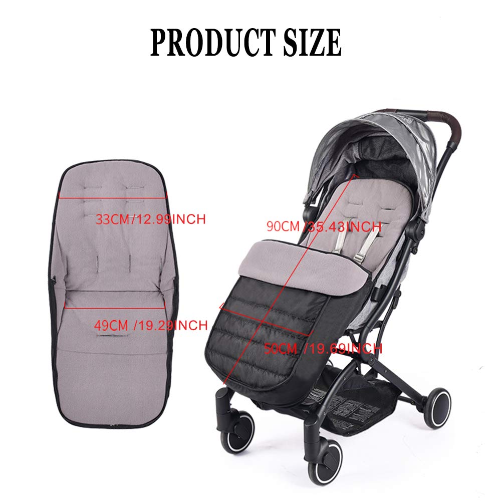 AIKSSOO Universal Baby Stroller Bunting Bag Footmuff Sleeping Bag Warm Thicken Winter Outdoor Waterproof Windproof Cold-Proof Detachable