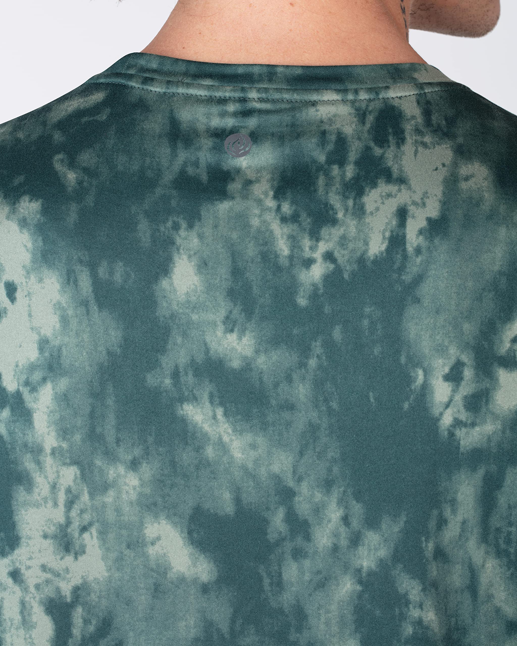 Apana Men's Lightweight Short Sleeve T-Shirt Yoga Running Athletic Tee Shirt Top for Men (Mineral Grey Camo, Medium)