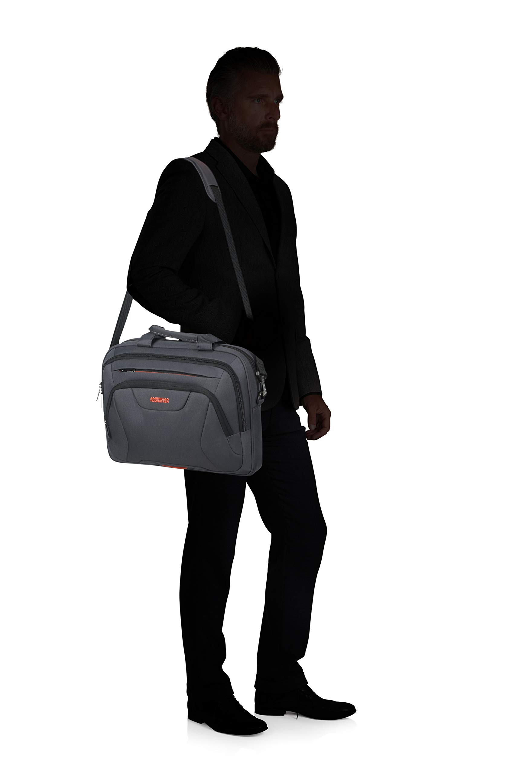 American Tourister At Work Briefcase 42 centimeters 15 Grey (Grey/Orange)