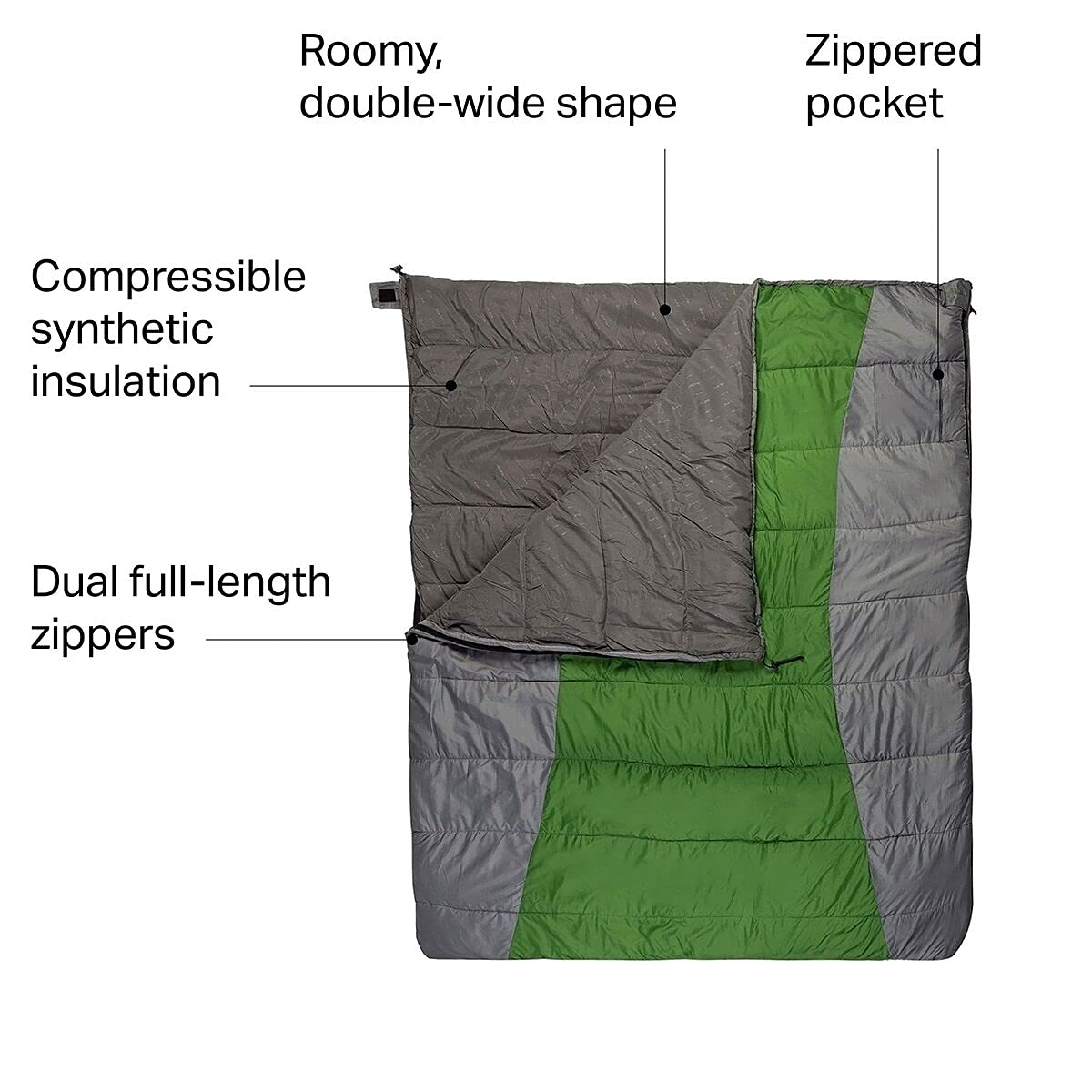 Alps Mountaineering Twin Peak 20 Degree Double Sleeping Bag