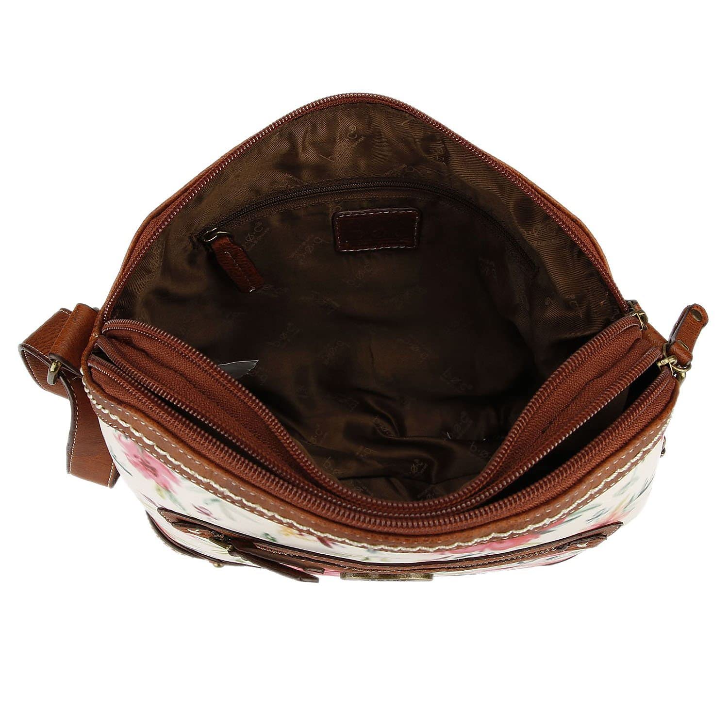 b.o.c. Whitley Floral Vegan Leather Crossbody Handbag One Size White multi