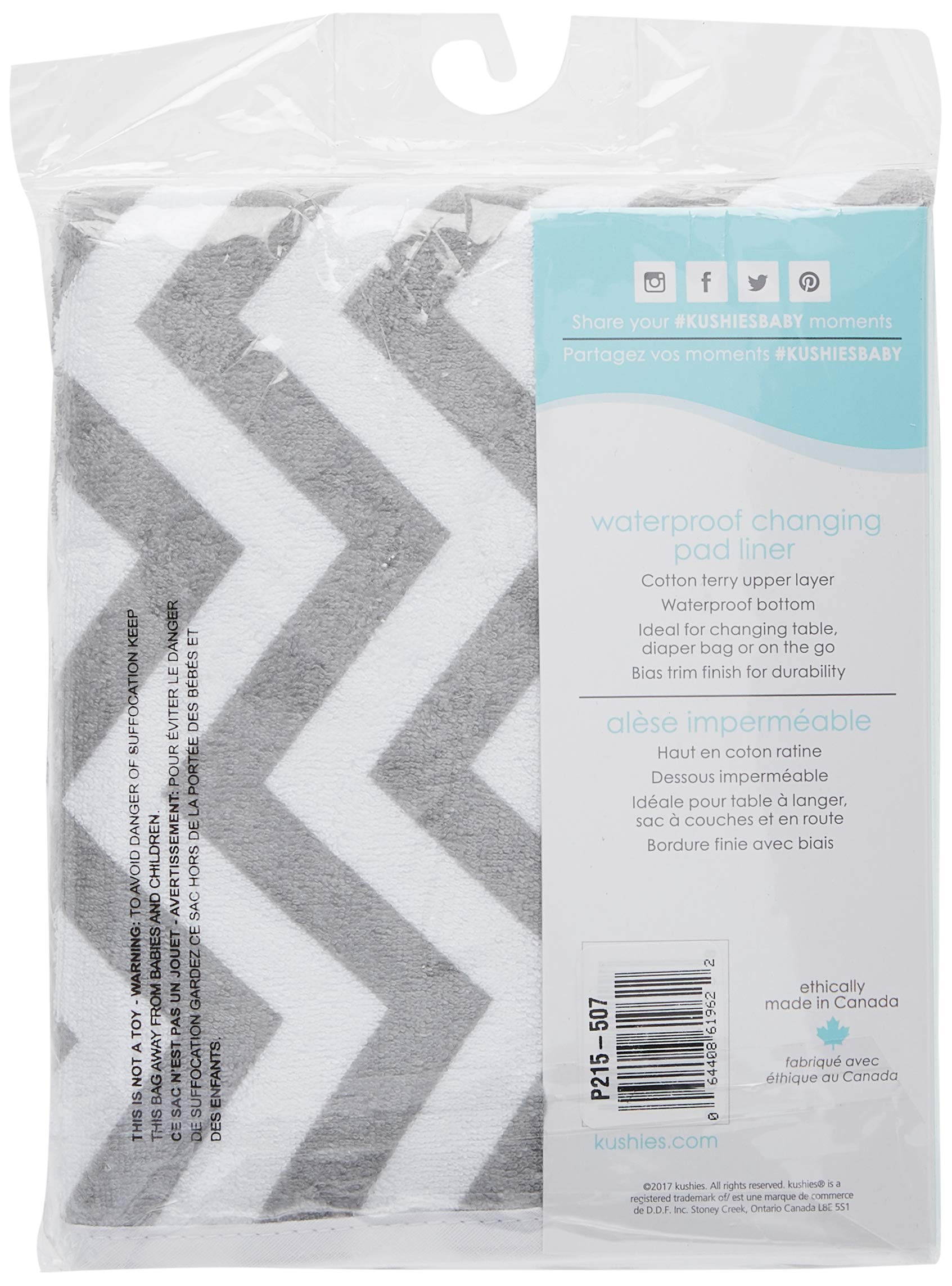 Kushies Baby Deluxe Change Pad, Terry Grey