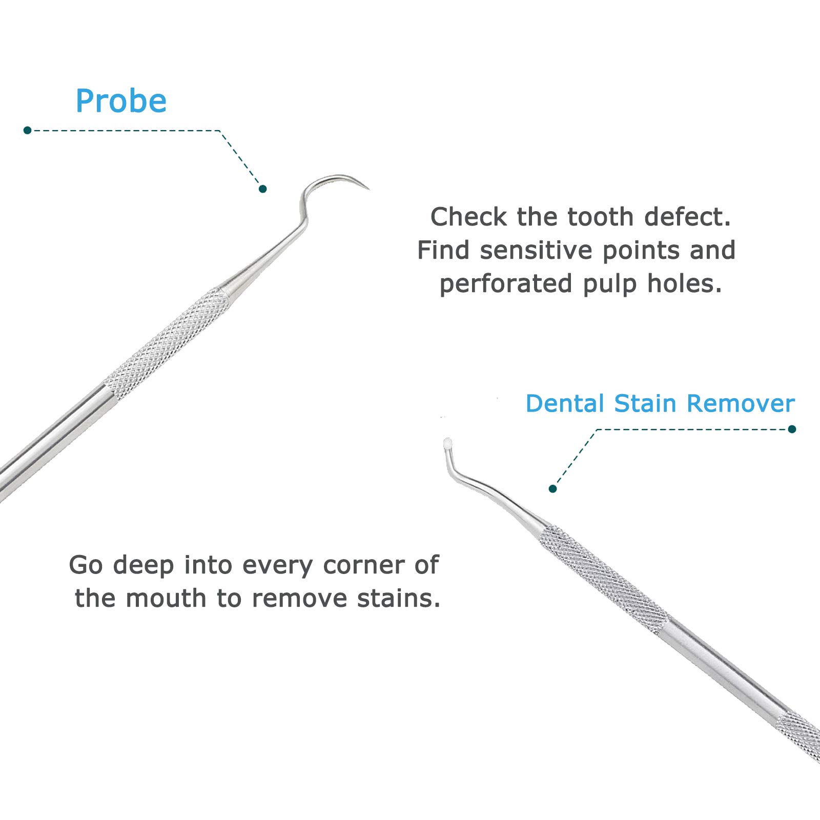 DOUCEUR Teeth Cleaning Kit, Teeth Cleaning Tools with Mouth Mirror, Teeth cleaner and Oral Care for Adults and Pets