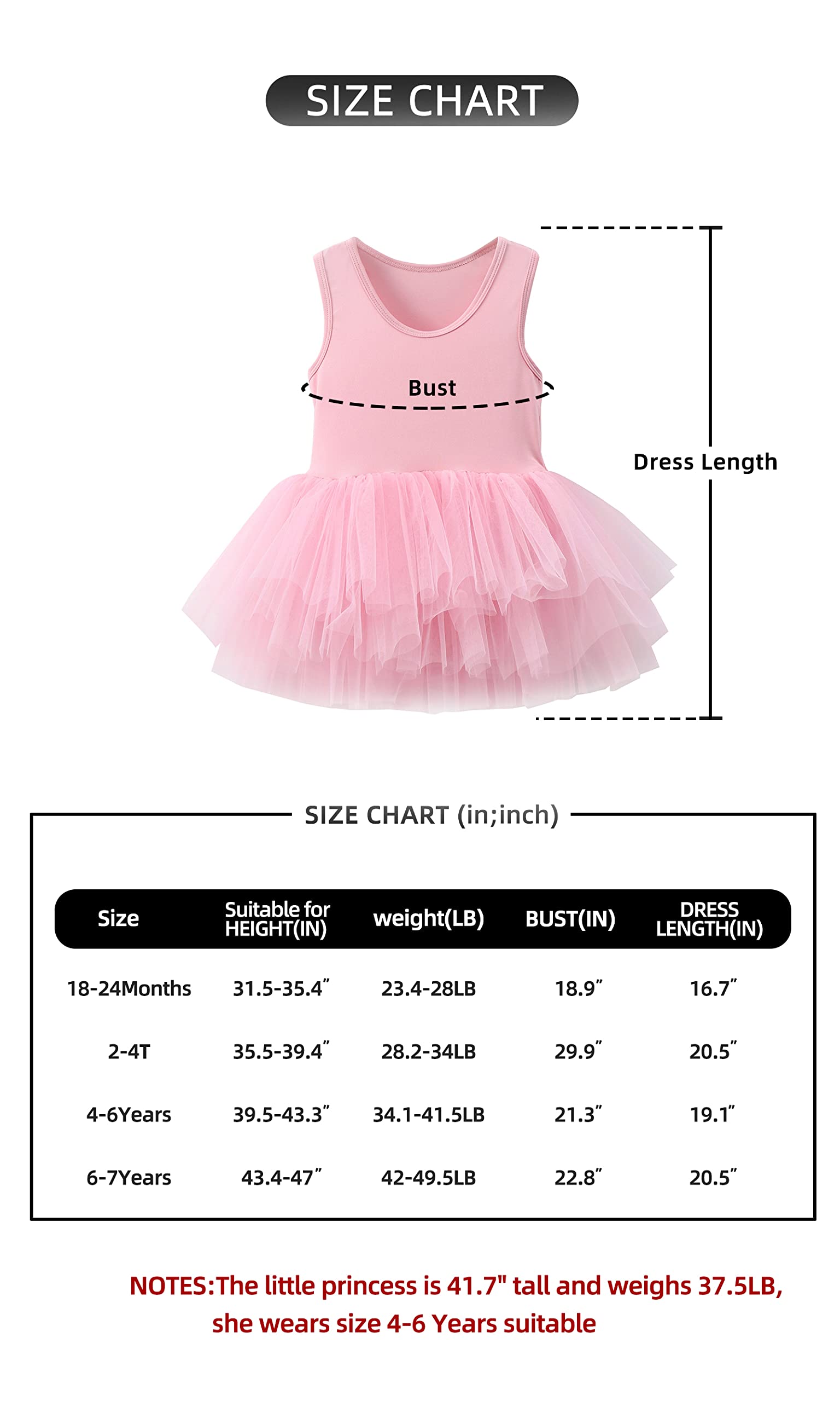Baby Girls Ballet Tutu Dresses Tank Soft Tulle Skirted Leotard for Dance Red 12-24 Months