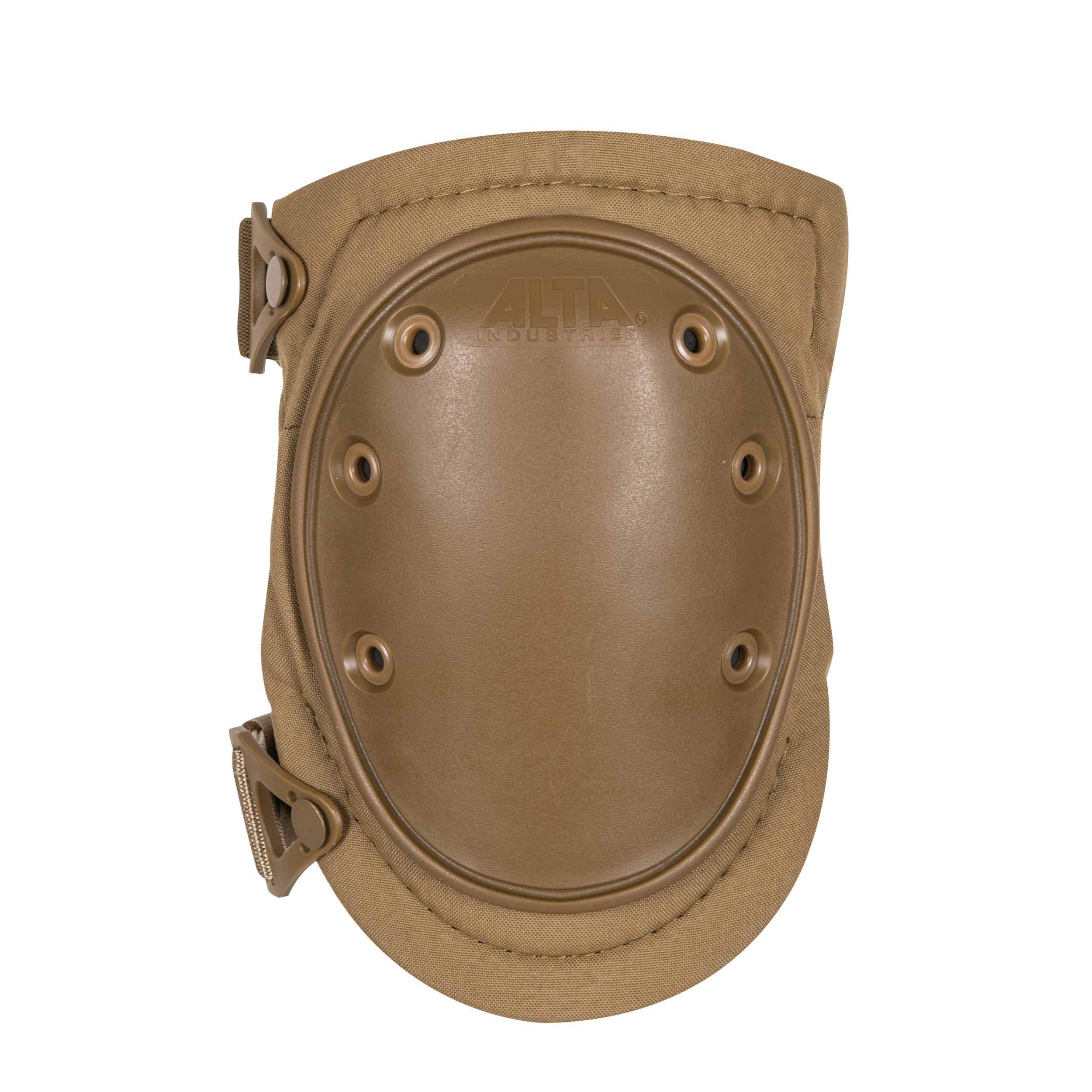 ALTA 50453.14 AltaFLEX Gel Insert Heavy Duty Knee Protector Pad, Coyote Cordura Nylon Fabric, AltaLOK Fastening, Flexible Cap, Long, Coyote