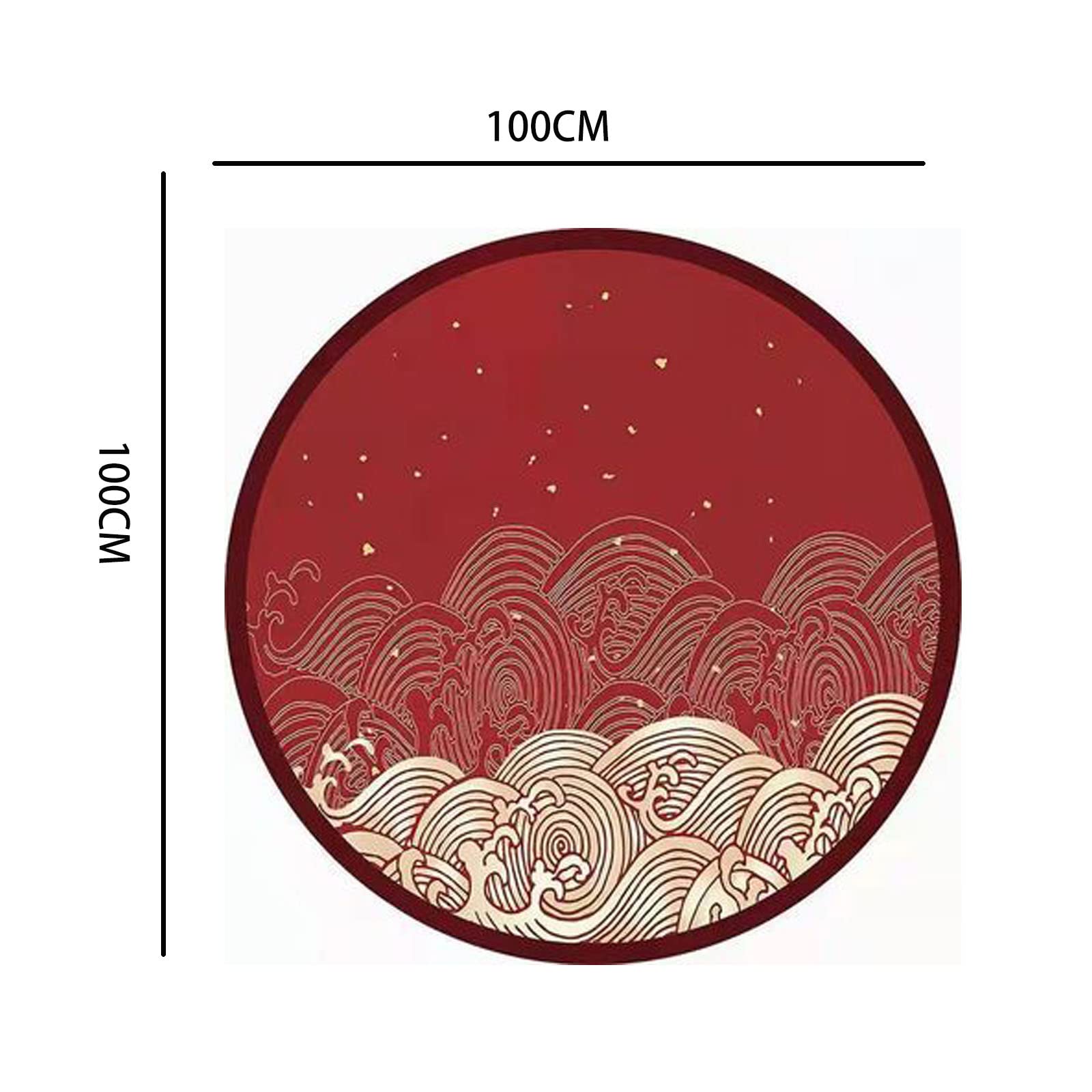 Background Carpet for Zhua zhou Set 100*100CM Unique Gifts for Celebrate Kid Fist Birthday Party(Red)
