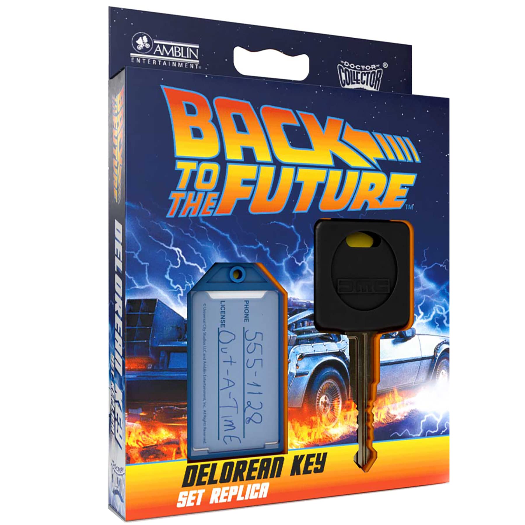Doctor Collector Collectable Back to The Future Delorean Key Set Replica, Multicoloured