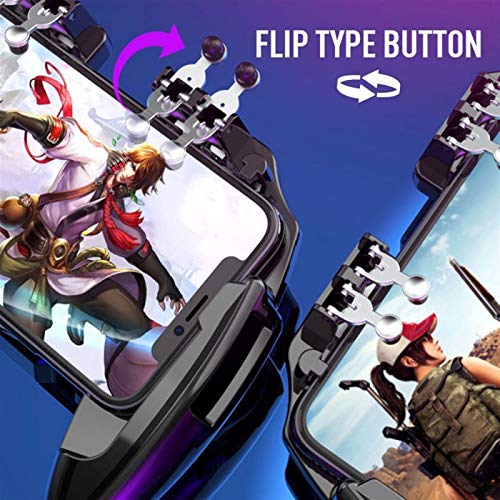 LUULYGO in 2021, The First New 6-Finger Mobile Joystick Controller Gamepad Trigger FPS Cooling Fan Gamepad Joystick for iOS Android Phones Specialty Store