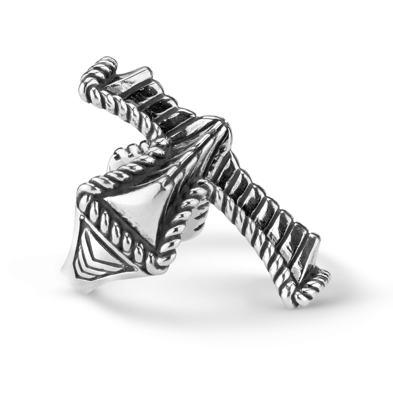 American West Sterling Silver Cross Bold Ring Size 9