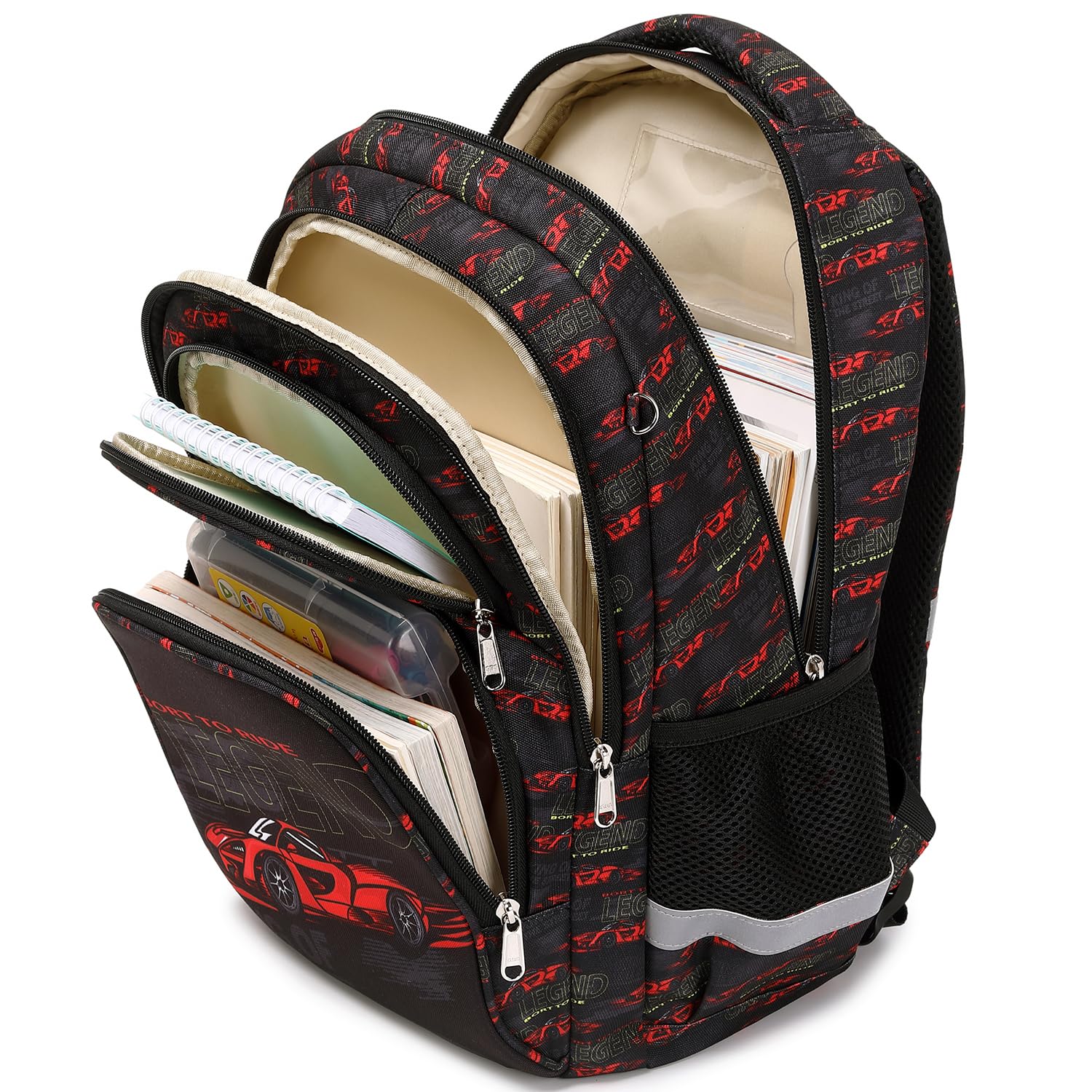 abshoo Cute Car School Backpack For Boys Elementary Kindergarten Kids School Bag (Car Black)