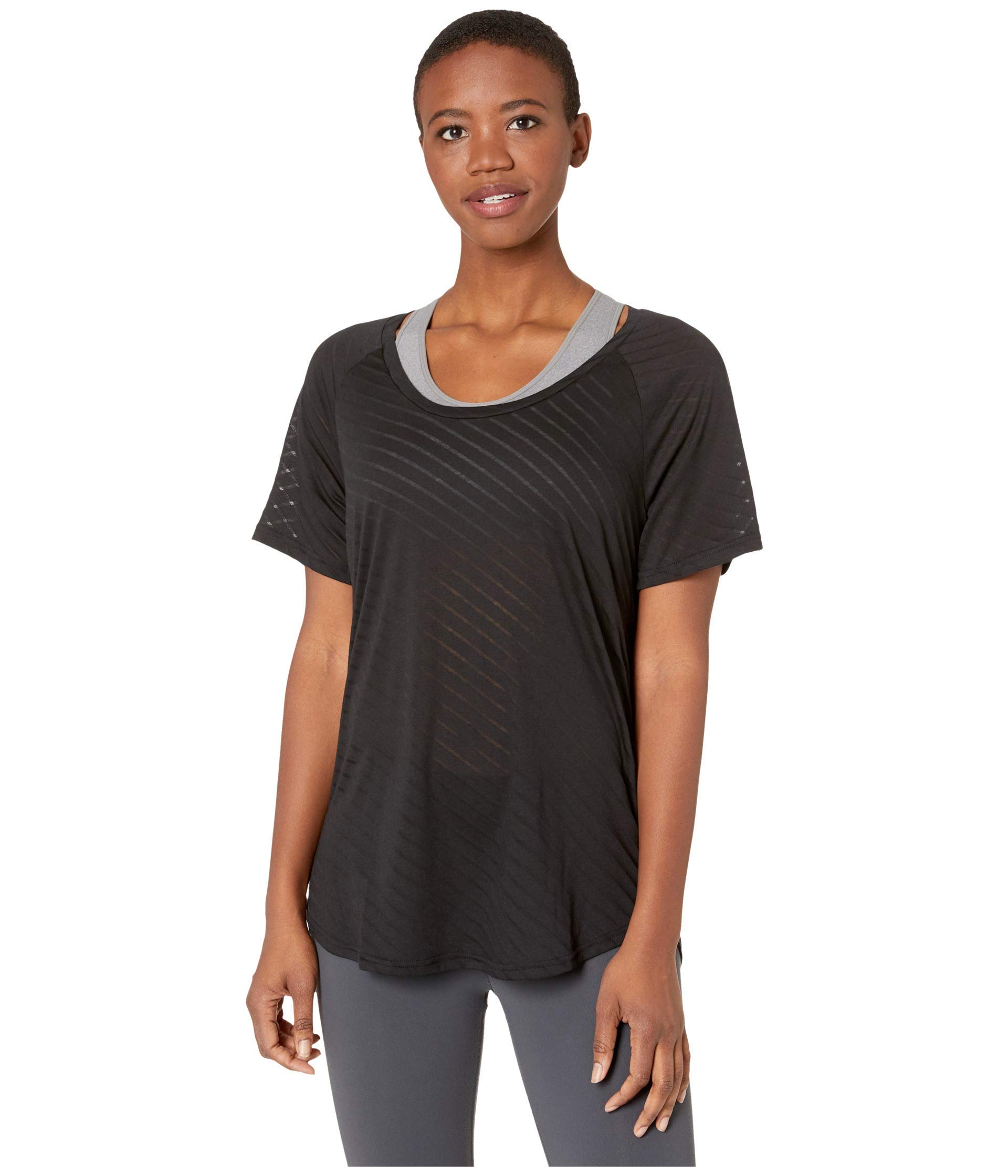 adidas Women's Burn Out Graphic Tee Black Small