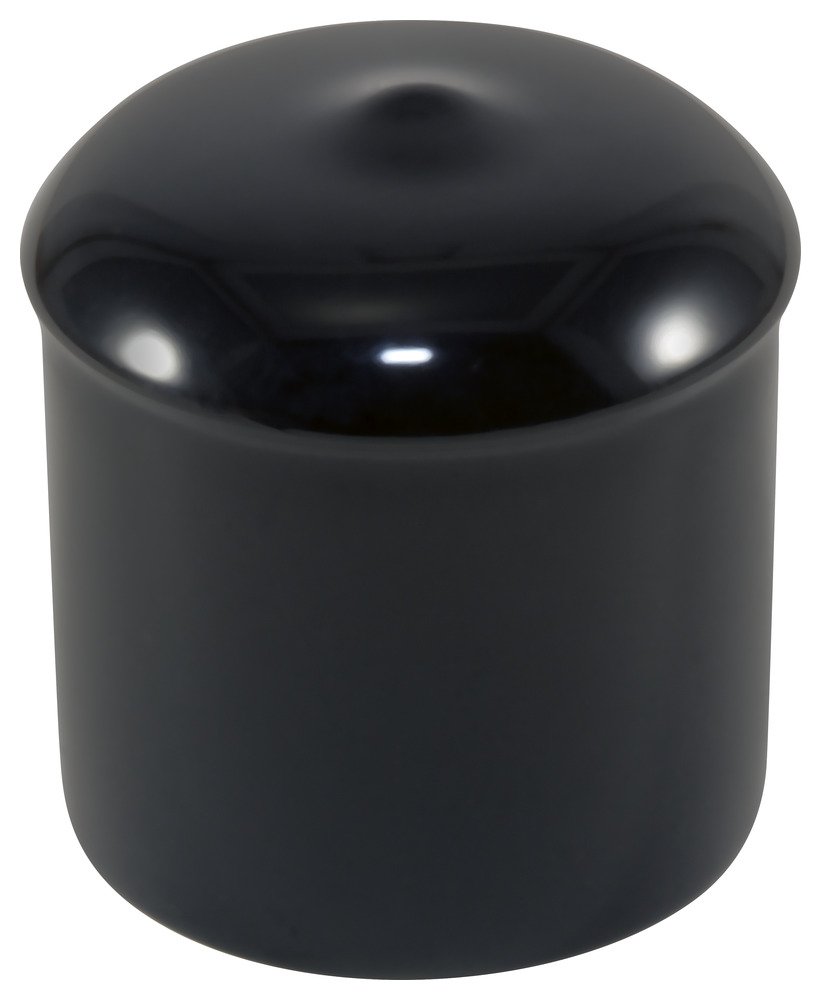 Caplugs 99390306 Plastic Cap with Flanges. VCF-750-16, Vinyl, Cap ID 0.750" Length 1.000", Black (Pack of 40)