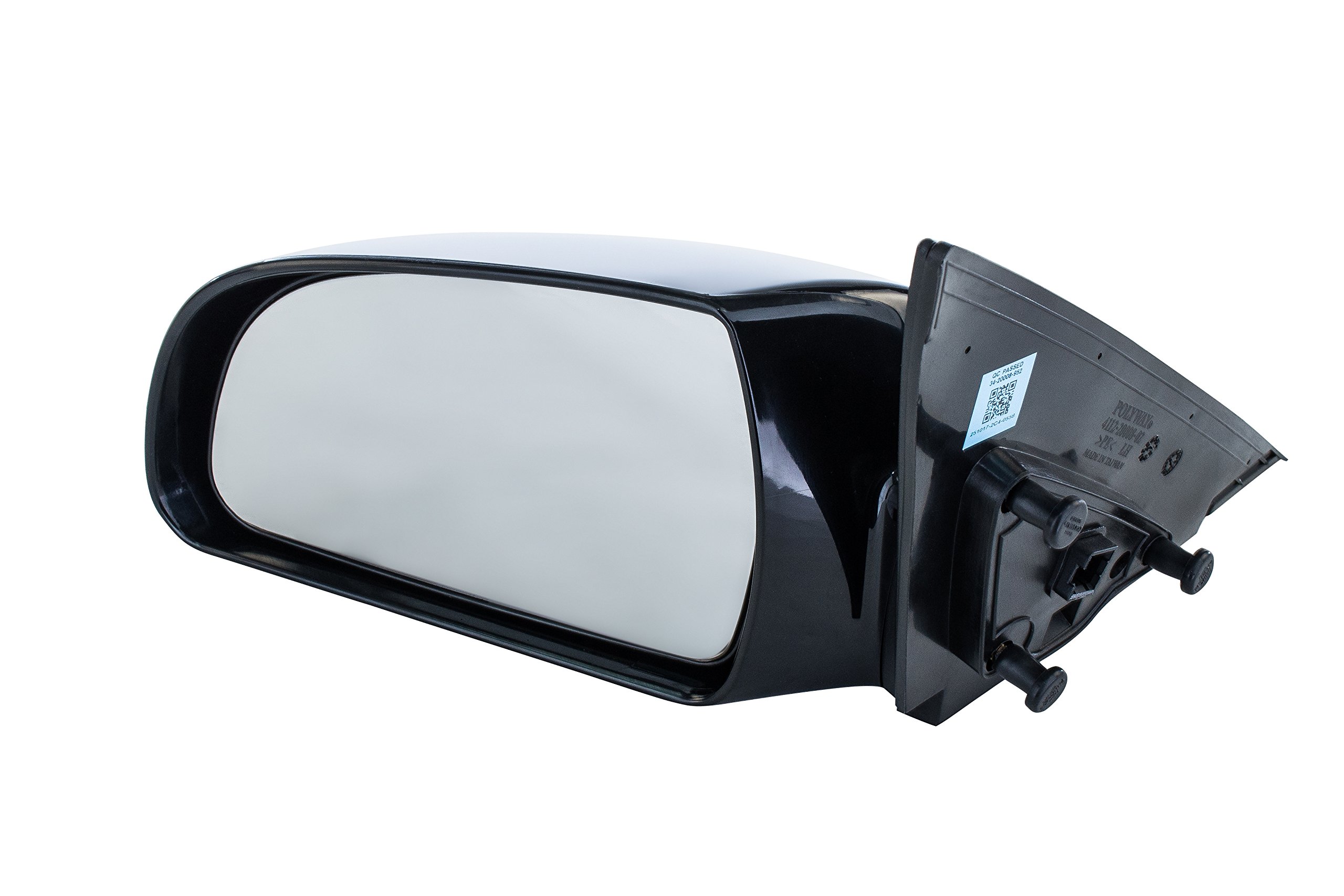 Dependable Direct Driver Side Mirror for (2006 2007 2008 2009 2010) Hyundai Sonata Unpainted Heated Power Operated Right Outside Rear View Replacement Door Mirror - Parts Link #: HY1320149