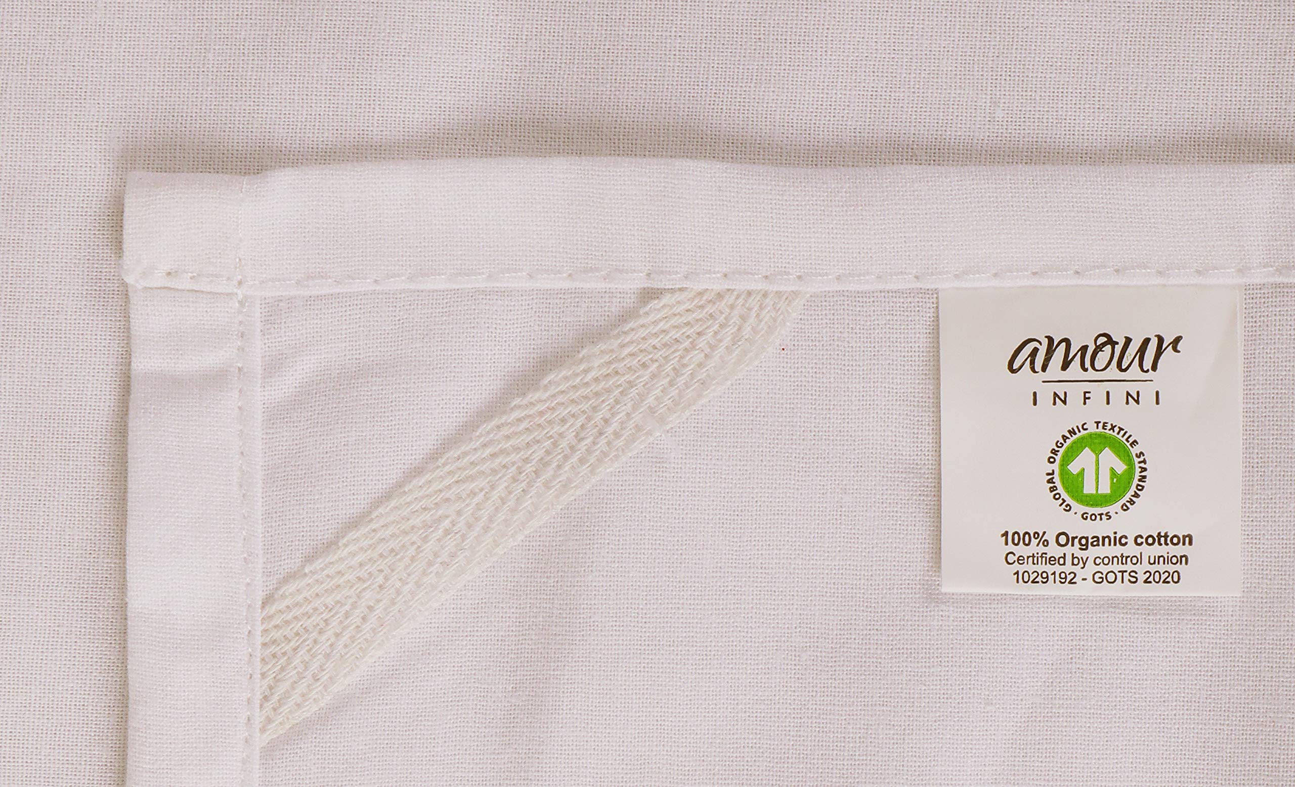 AMOUR INFINI Flour Sack Kitchen Towels - Pack of 12 Organic Cotton Kitchen Towel - Washable Super Absorbent Flour Sack Kitchen Towels - Cloth Napkins, Cheese Strainers (28x28 inches - Off White)