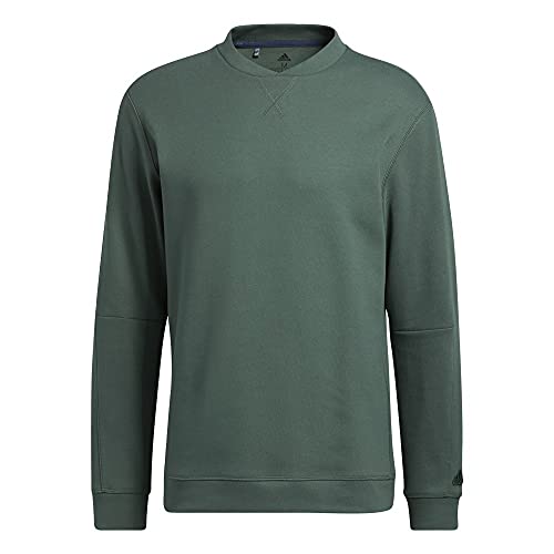 adidas Golf Men's Go-to Crew Sweatshirt, Green, Medium