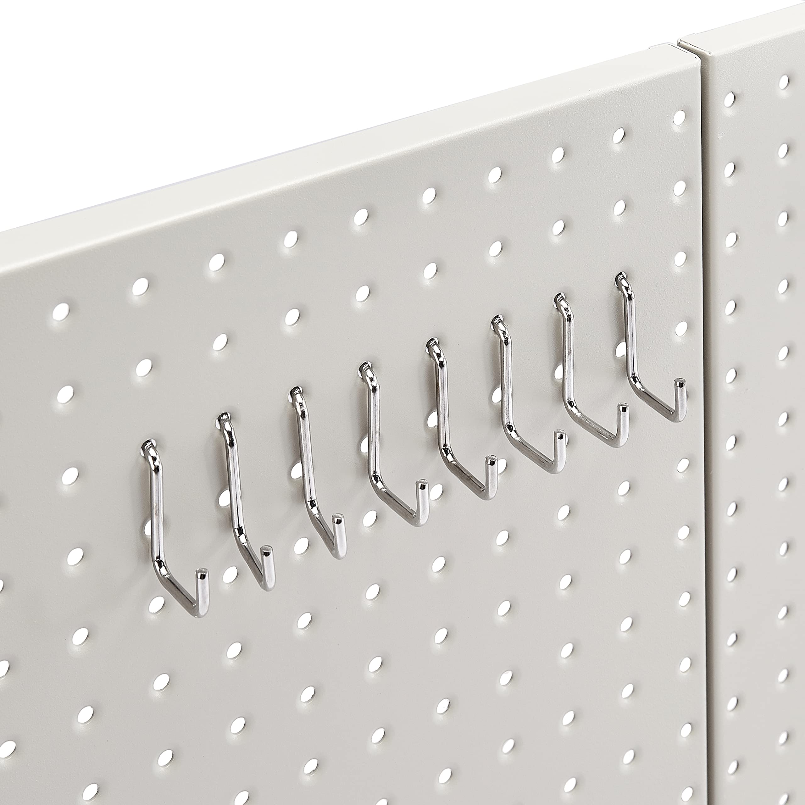Amazon Basics Pegboard Hooks and Organizer Assortment, Zinc Plated - 51 Pieces, Gray