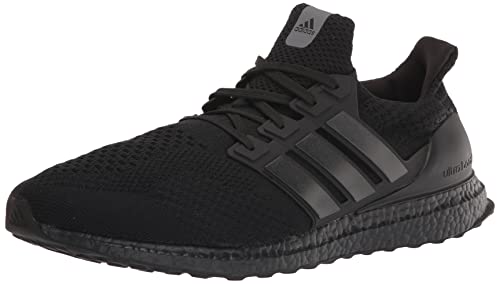 adidas Men's Ultraboost 5.0 DNA Running Shoe, Black/Black/Green, 11